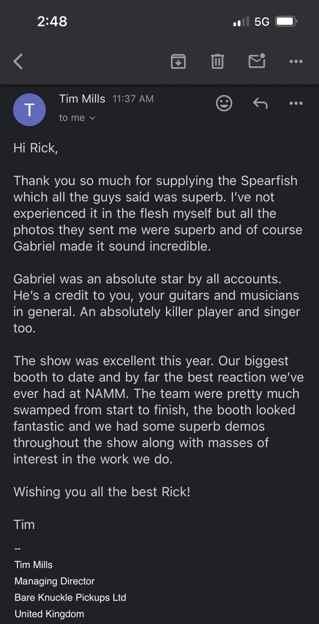 Rick Toone - Artist News & Latest Builds